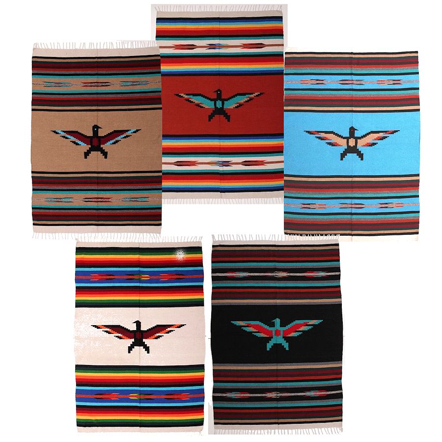 Heavy Hand Woven Blanket - Thunderbird Design | Crazy Crow Trading Post