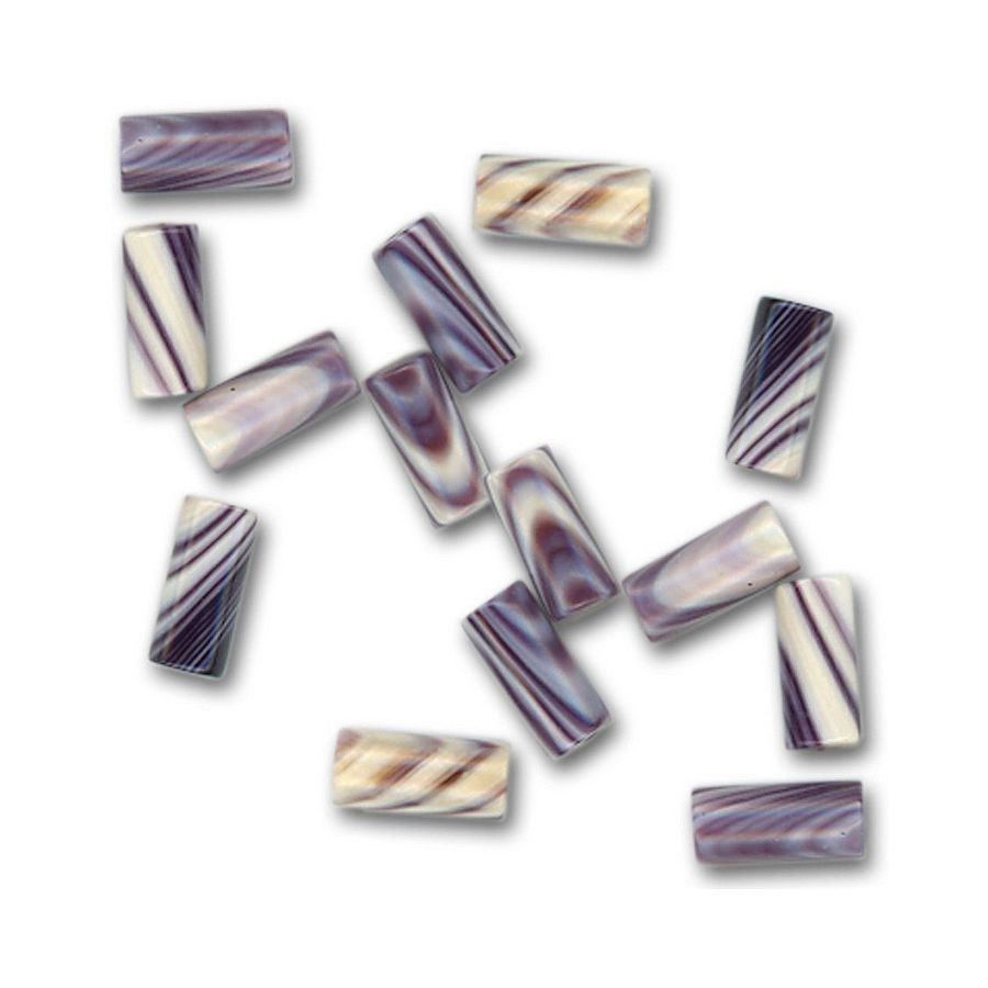Quahog Wampum- Tube Purple 7 x 3mm | Crazy Crow Trading Post