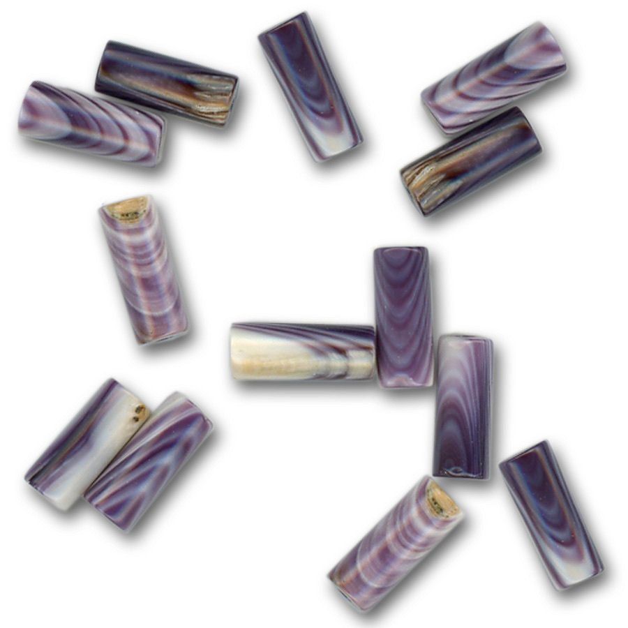 Quahog Wampum- Tube Purple 10 x 4mm | Crazy Crow Trading Post