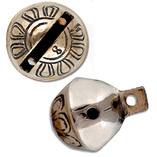 Engraved Brass Sleigh Bells, 1-7/8" | Crazy Crow Trading Post