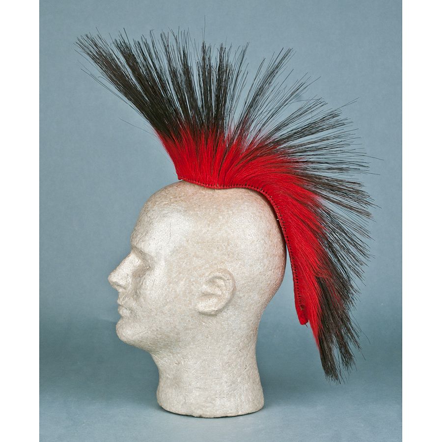 Crazy Crow Trading Post: Faux Turkey Beard Roach - 8" Base w/Red Deer Hair