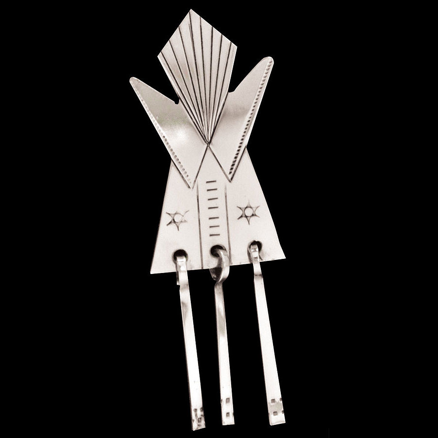 German Silver Tipi Hat Pin | Crazy Crow Trading Post