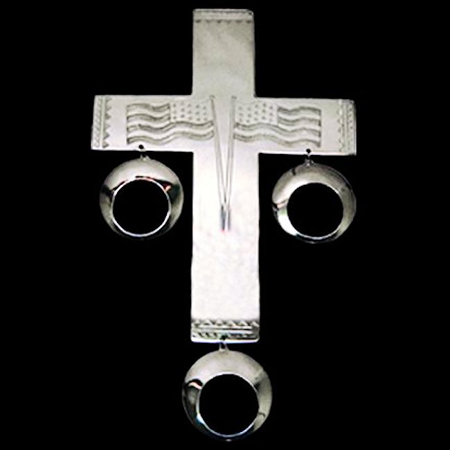 German Silver Pectoral- Large Cross | Crazy Crow Trading Post
