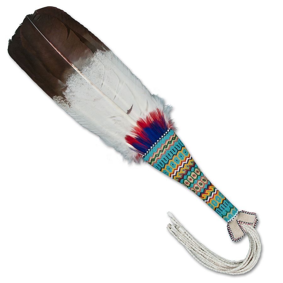 Native American Flat Fan Kit-with Imitation Eagle Feathers