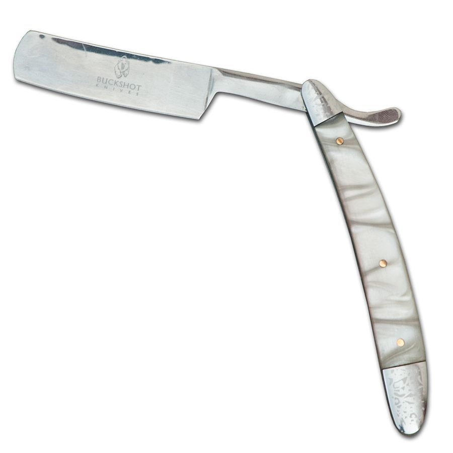 Crazy Crow Trading Post: Straight Razor – Mother of Pearl Handle