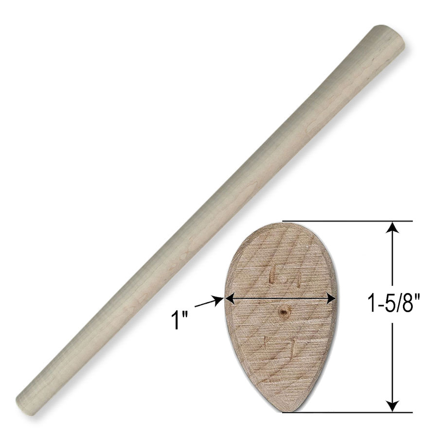 Curly Maple Hawk Handle - 19" | Crazy Crow Trading Post