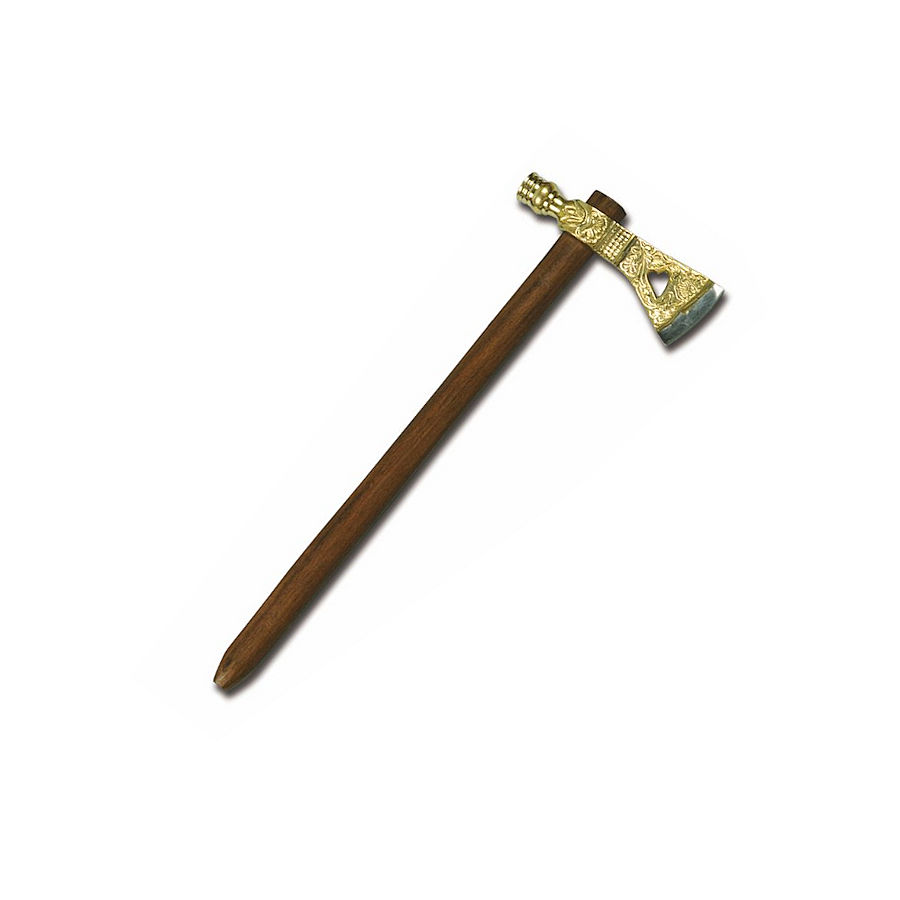 Engraved Brass Mini Smoking Hawk, 11" | Crazy Crow Trading Post