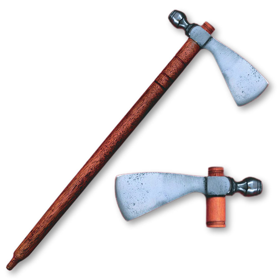 Polished Iron French Trader Smoking Hawk | Crazy Crow Trading Post