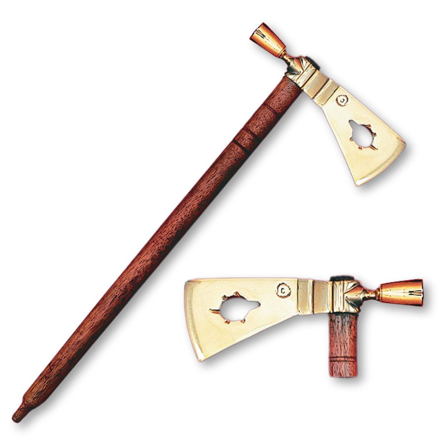 Polished Brass Smoking Hawk, Iroquois Style w/Turtle Piercing | Crazy ...