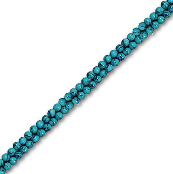 Reconstituted Turquoise Beads - 6mm, 16" Strand | Crazy Crow Trading Post