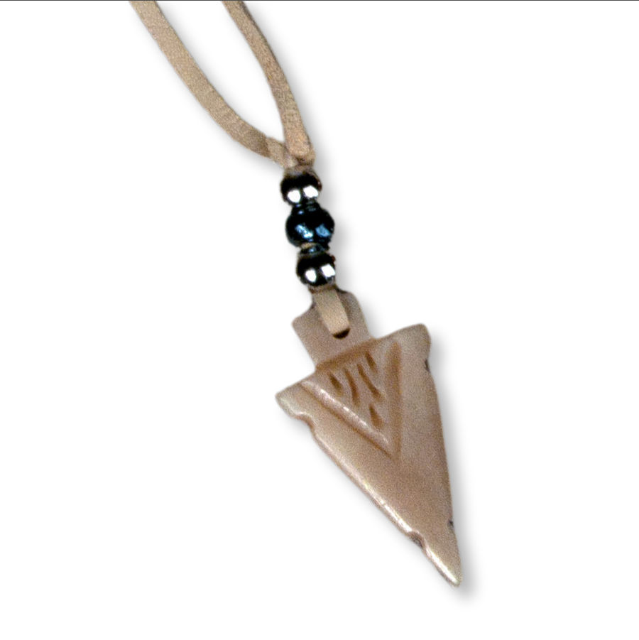 Genuine Bone Pendants - Antique Arrowhead | Crazy Crow Trading Post