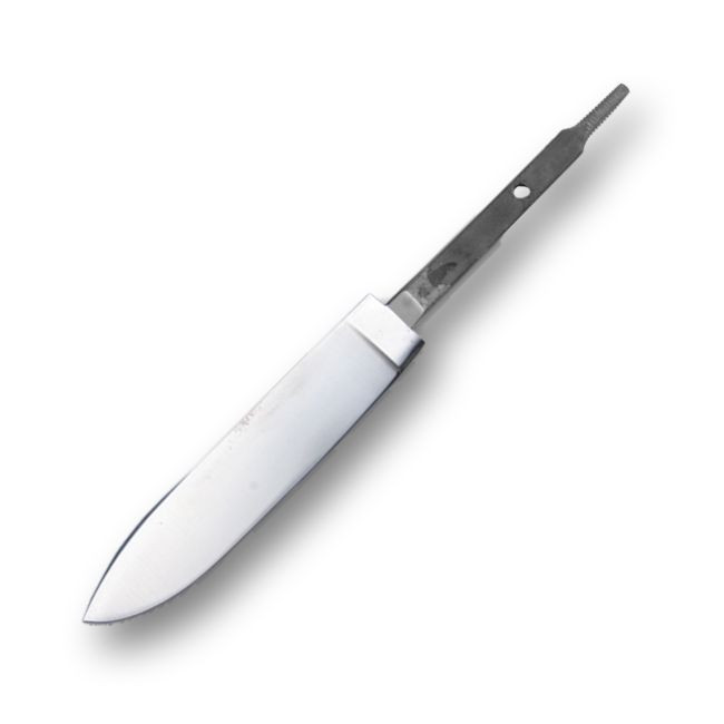 4.5" Threaded Tang Straight Blade | Crazy Crow Trading Post