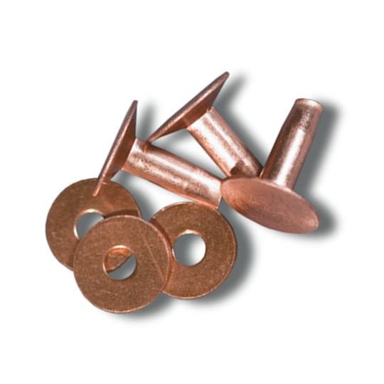 Solid Copper Rivet Sets | Crazy Crow Trading Post
