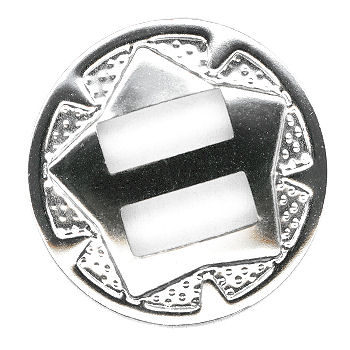 Slotted Star Conchos- 1" Nickel | Crazy Crow Trading Post