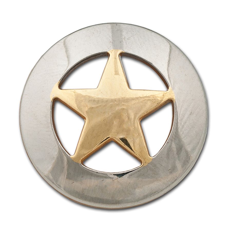 Crazy Crow Trading Post: Ranger Star Conchos - Plain Golf Star 1-1/2"
