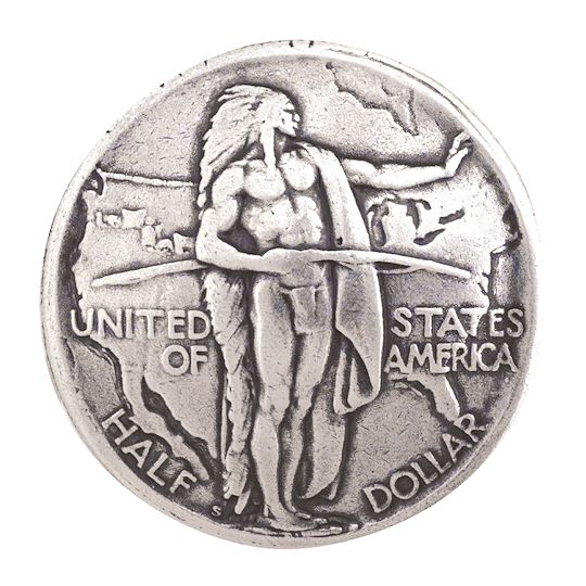 Coin Conchos - Oregon Trail (front), 1-1/8" | Crazy Crow Trading Post