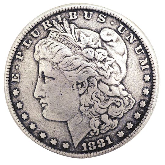 Coin Conchos - Morgan Dollar (front), 1-3/8" | Crazy Crow Trading Post