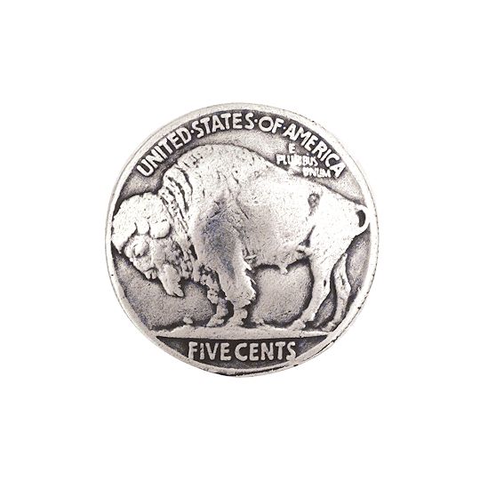Coin Conchos -Buffalo Nickel (back), 13/16" | Crazy Crow Trading Post