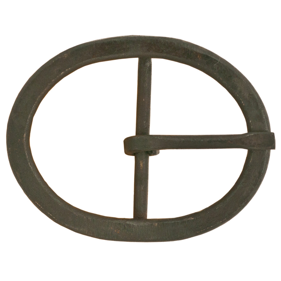 Hand Forged Iron Colonial Strap Buckle, 1-1/8" Oval | Crazy Crow ...