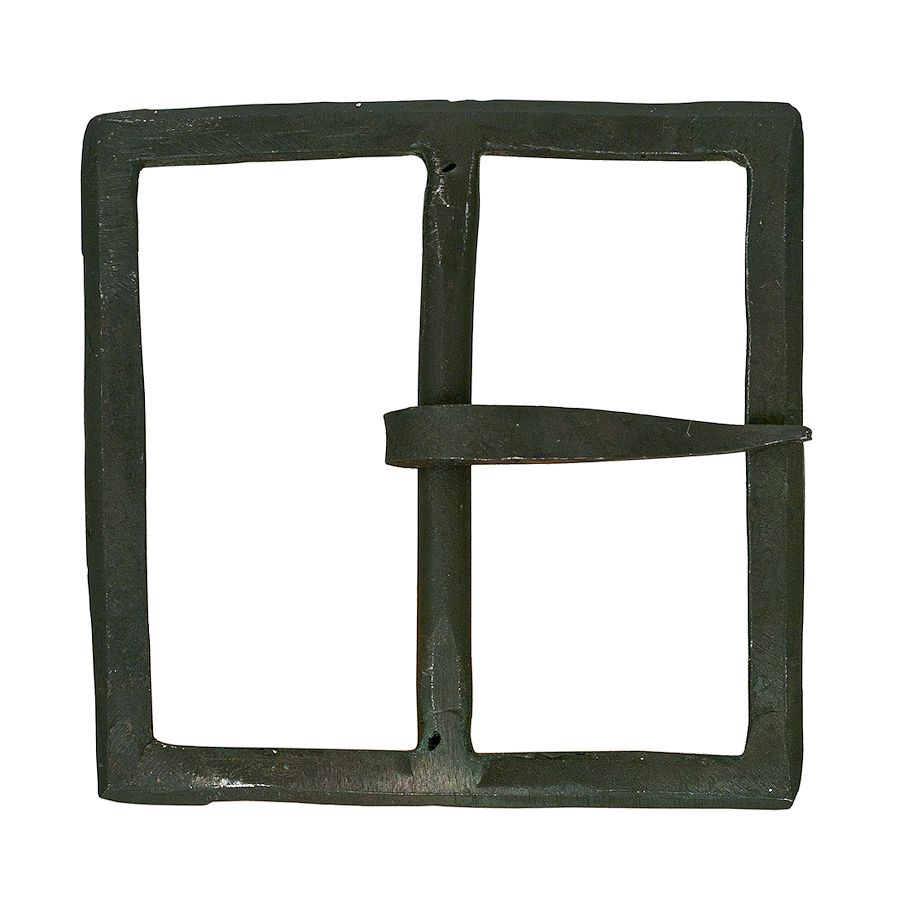 18th Century Hand Forged Buckles - 1.25" Square, w/Center Bar