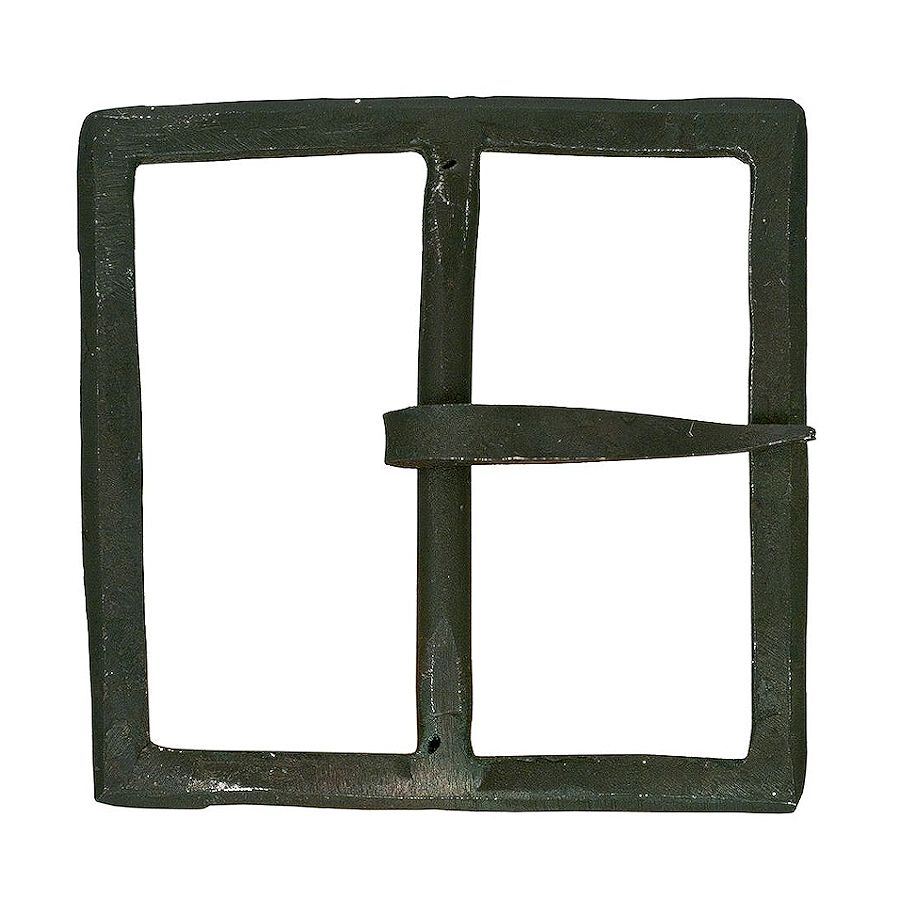18th Century Hand Forged Buckles - 1.25" Square, w/Center Bar