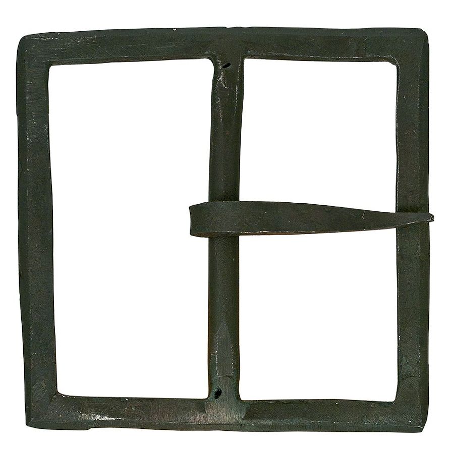 18th Century Hand Forged Buckles - 1.75" Square, w/Center Bar