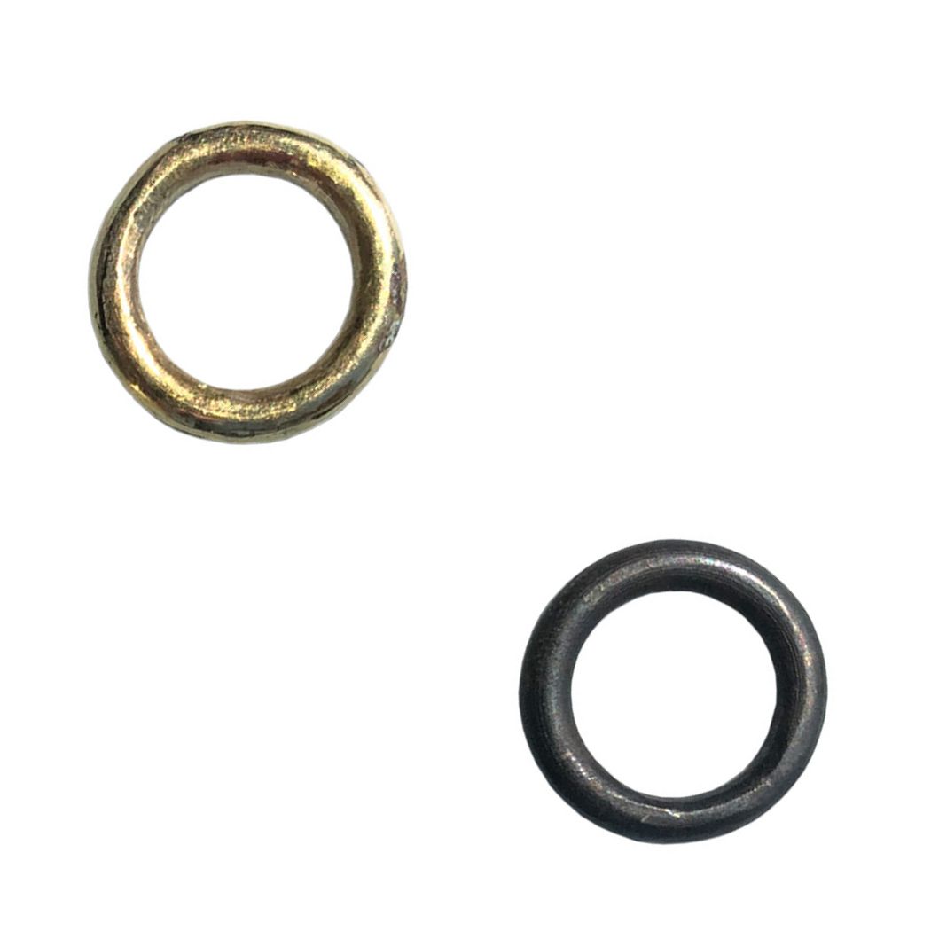 Crazy Crow Trading Post: Brass and Iron Leather Craft Utility Rings - 1/2"