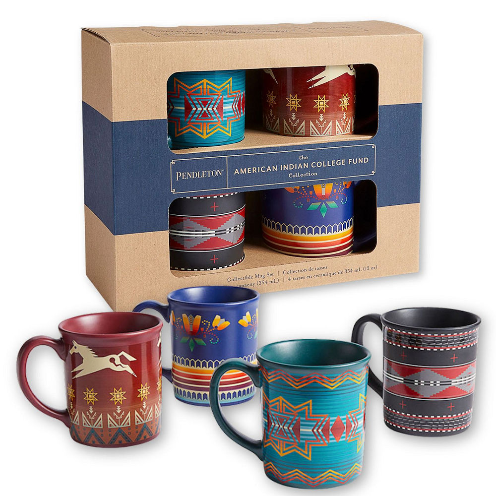 Pendleton College Fund Blanket Design Mug Set (Set of 4) ! Pendleton ...