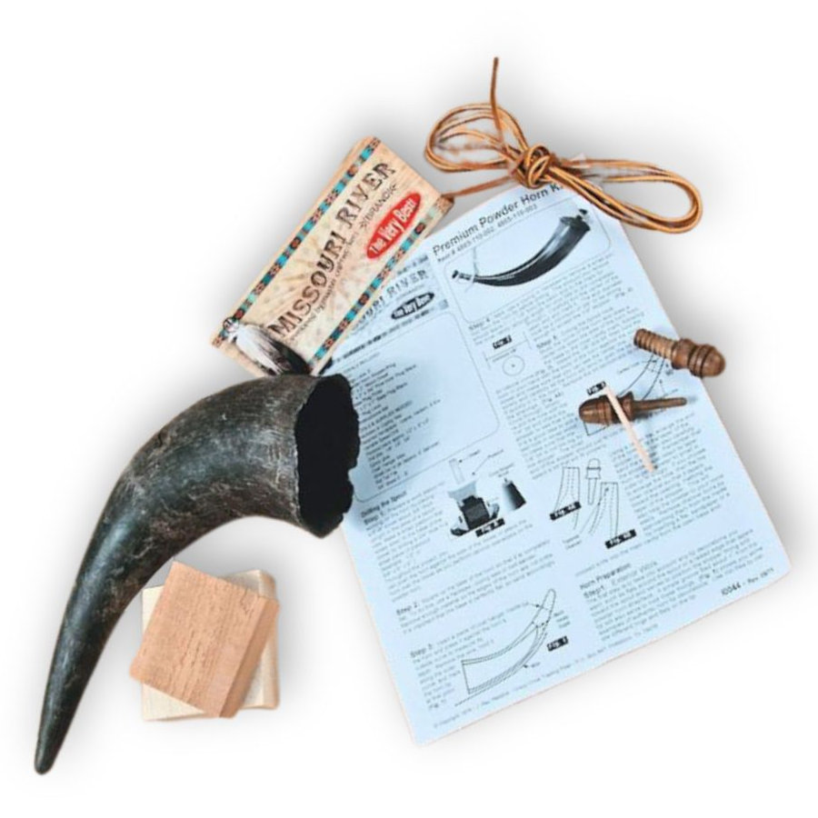 Genuine Bison Powder Horn Kit | Crazy Crow Trading Post