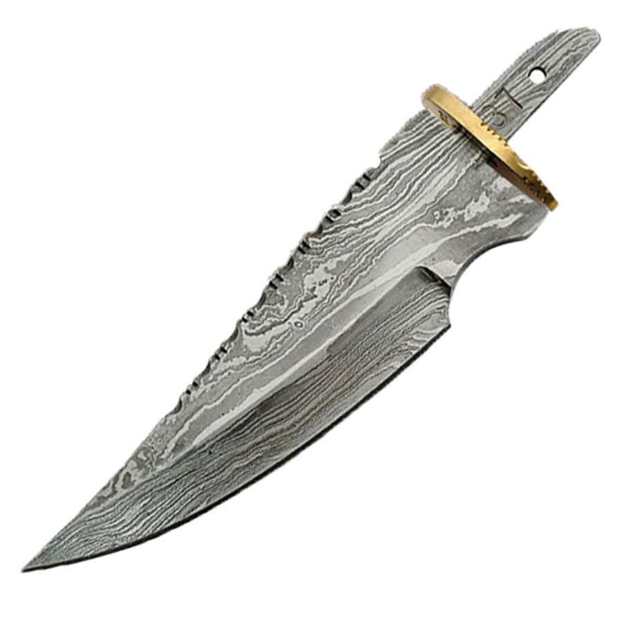 Genuine Damascus 7 Gauge Skinner Knife Blade, 5-1/4" | Crazy Crow ...