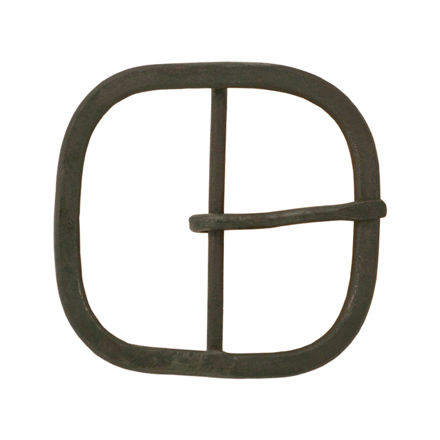 Hand Forged Iron Colonial Strap Buckle, 1-1/2" Semi-Oval | Crazy Crow ...