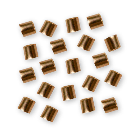Gold Crimp Tubes (Per 1/8 Oz) | Jewelry Findings | Crazy Crow Trading Post