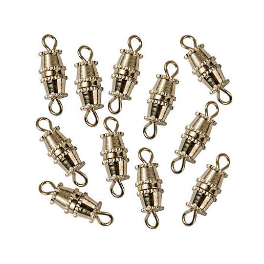 Barrel Catches - Large, Gold | Jewelry Findings | Crazy Crow Trading Post