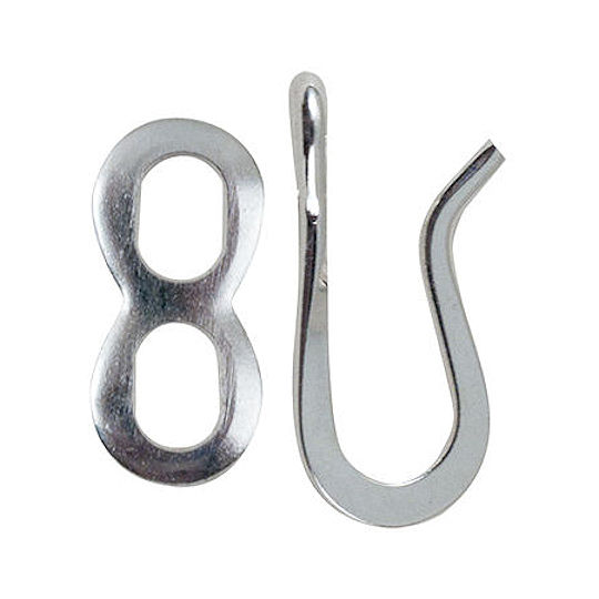 Hook & Eye Clasp - Silver | Jewelry Findings | Crazy Crow Trading Post