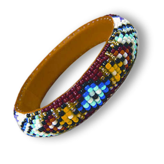 Beaded Bangle Bracelet (Circle Bracelet) - Multi-colored | Crazy Crow ...