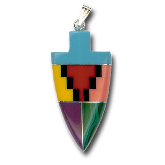 Inlay Arrowhead Pendant - 16x30mm | Jewelry Pendants | Crazy Crow ...