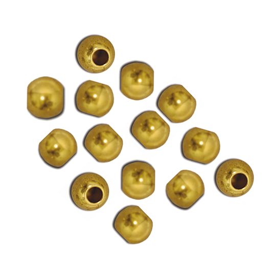 Mini French Brass Beads - 4mm | Crazy Crow Trading Post