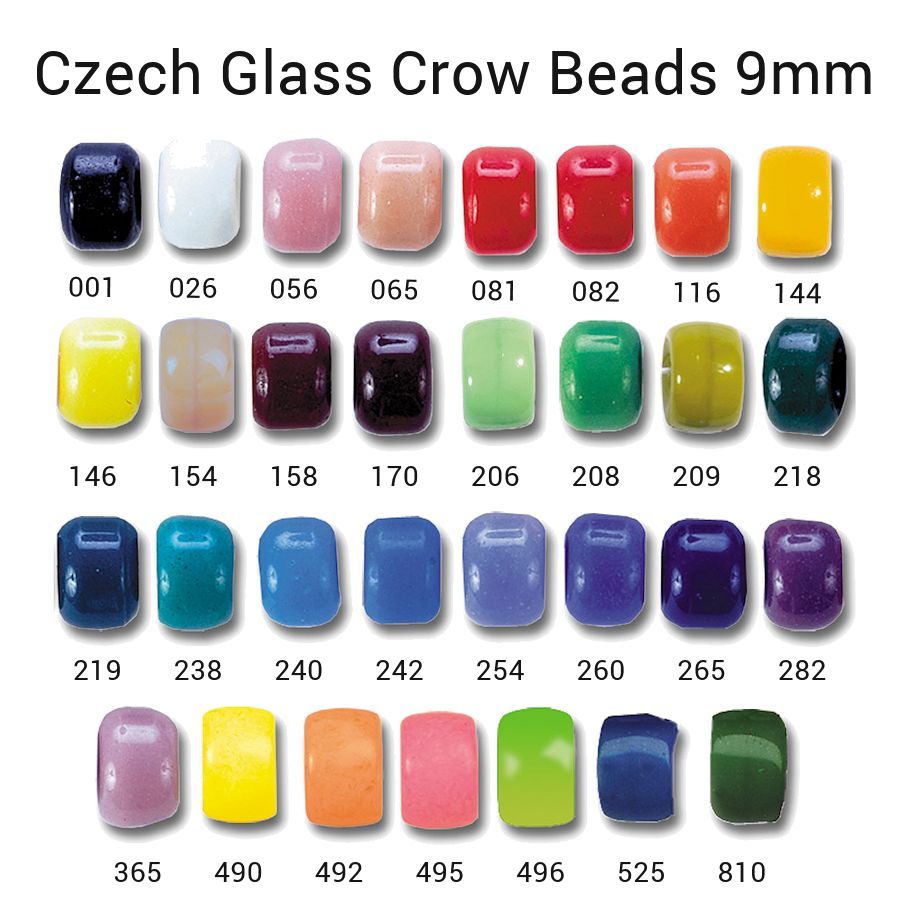 Czech Crow Beads- 9mm Glass - Opaque | Crazy Crow Trading Post