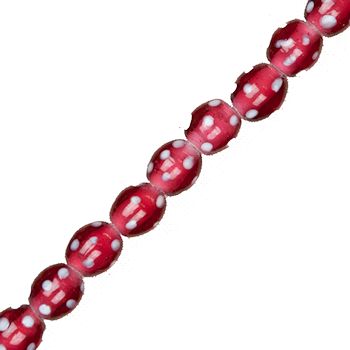 White Core Eve Beads - 12mm, Strand | Crazy Crow Trading Post