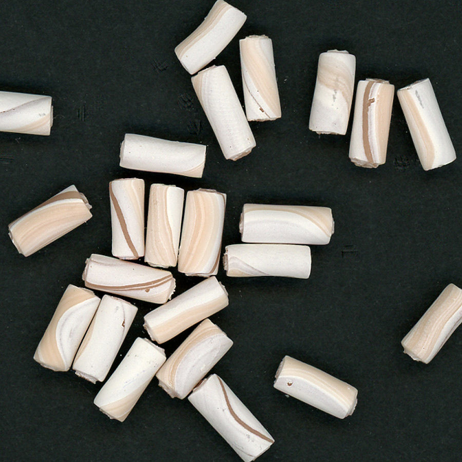 Quahog Wampum- Tube White 10 x 5mm | Crazy Crow Trading Post