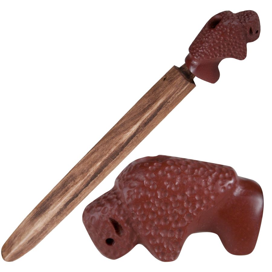 Bison Offering Effigy Pipe - Catlinite | Crazy Crow Trading Post