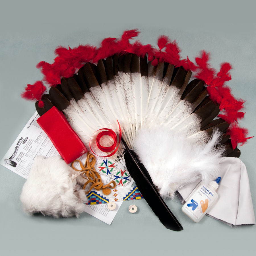 Deluxe Warbonnet Kit - Hand Painted Eagle Feathers | Crazy Crow Trading Post