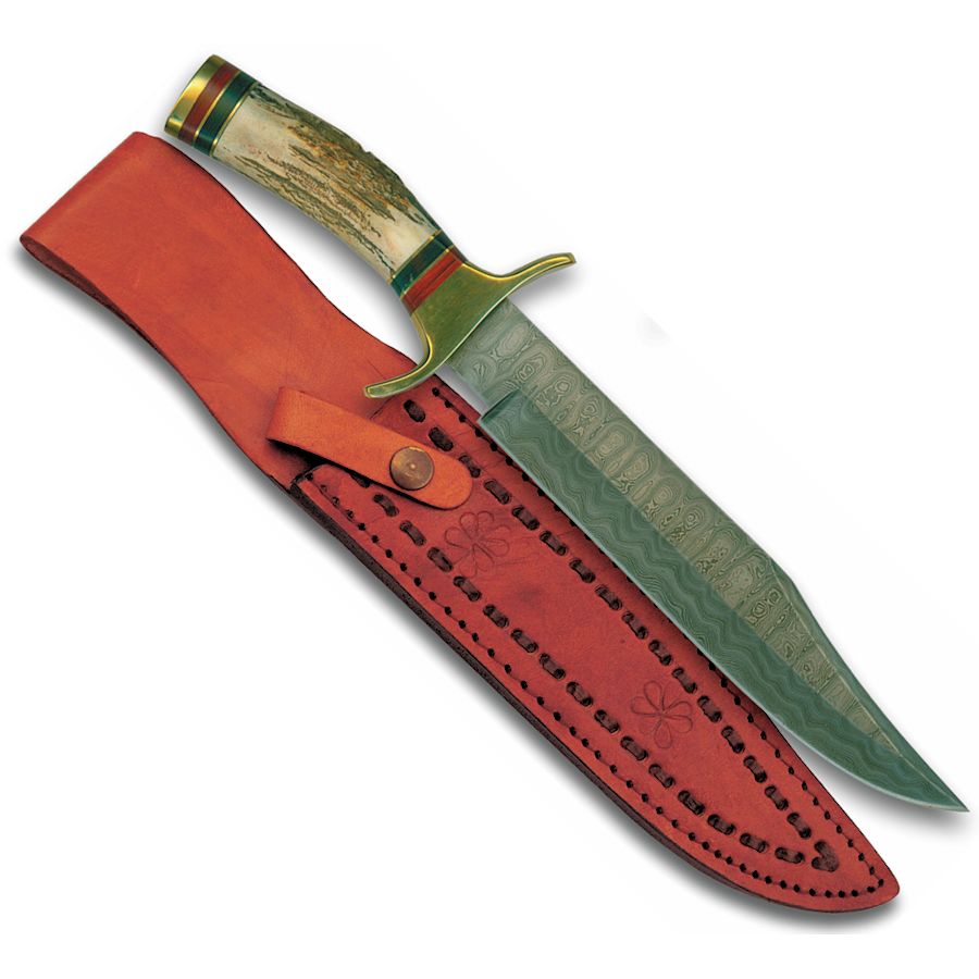 Damascus Steel Fighting Bowie Knife- Damascus Steel Knife
