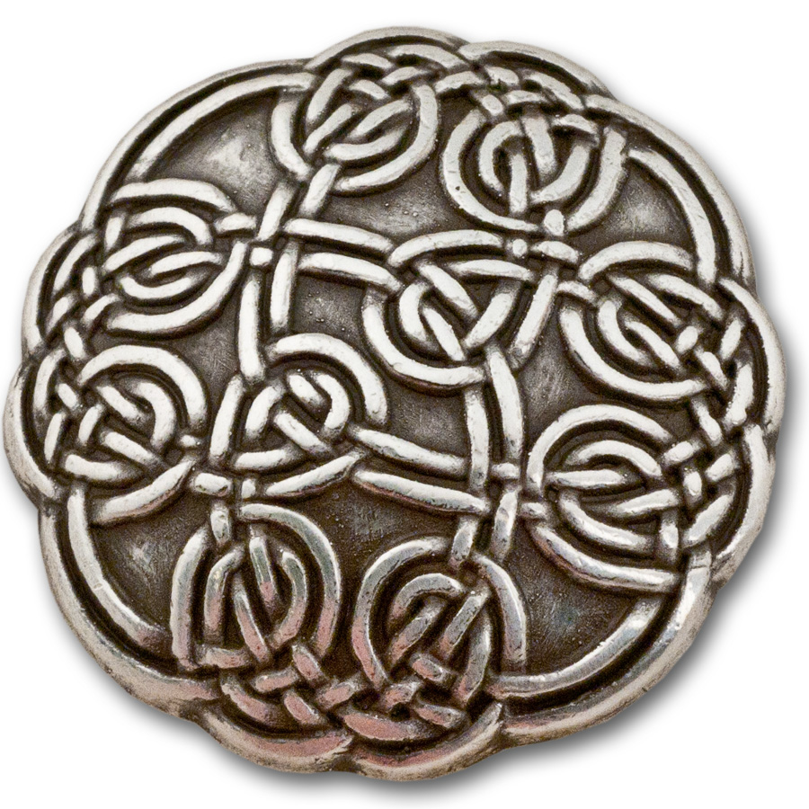 Celtic Conchos- Circle Knot Pattern, 1-3/16" | Crazy Crow Trading Post
