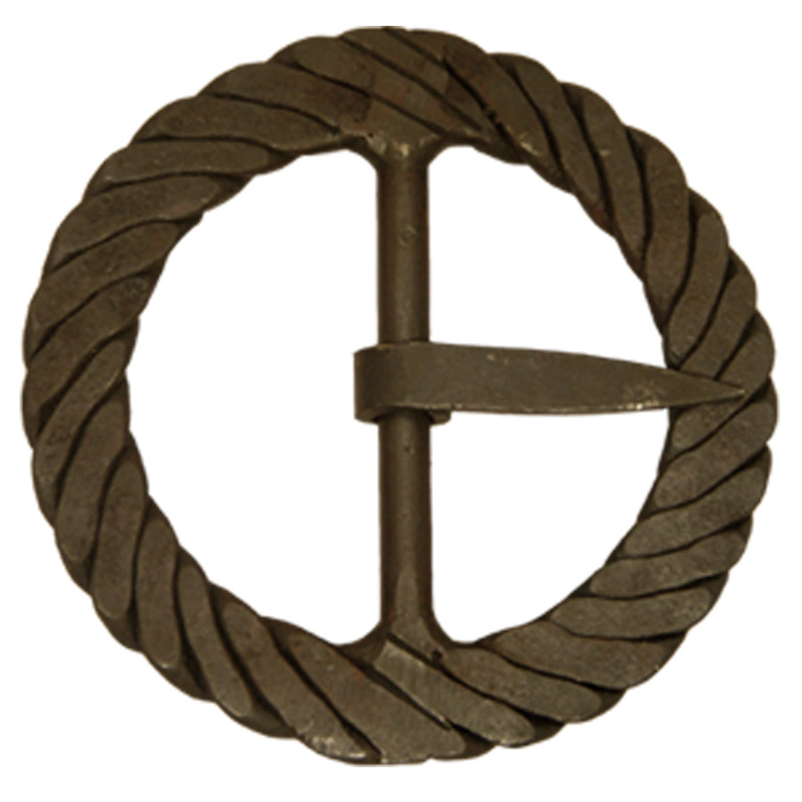 Round Twisted Hand-Forged Buckle - 3" | Crazy Crow Trading Post
