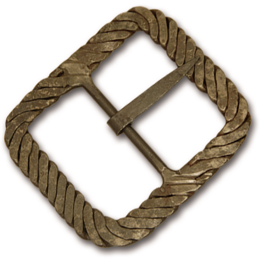 Square Twisted Hand-Forged Buckle - 3" | Crazy Crow Trading Post