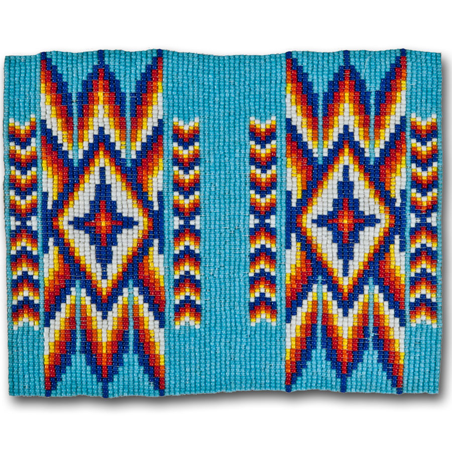 Beaded Cuff - Oklahoma Style 02 - 6" x 8" | Crazy Crow Trading Post