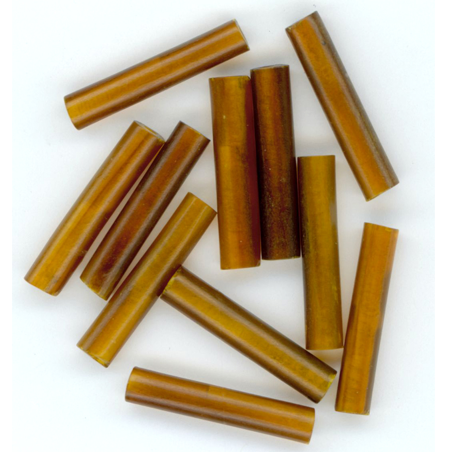 Ultra Thin Tubes - Natural Amber 1" | Crazy Crow Trading Post