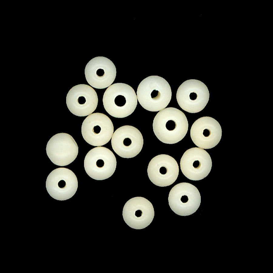Round Bone Beads - 4mm | Crazy Crow Trading Post