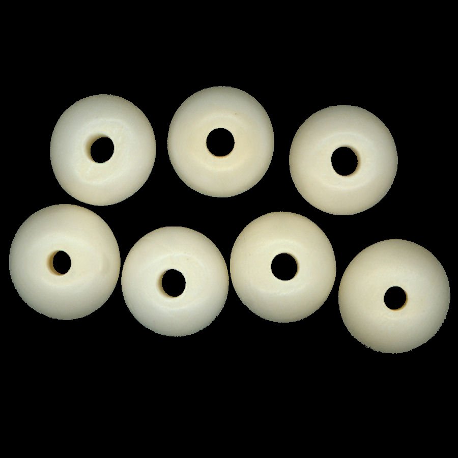 Round Bone Beads - 12mm | Crazy Crow Trading Post
